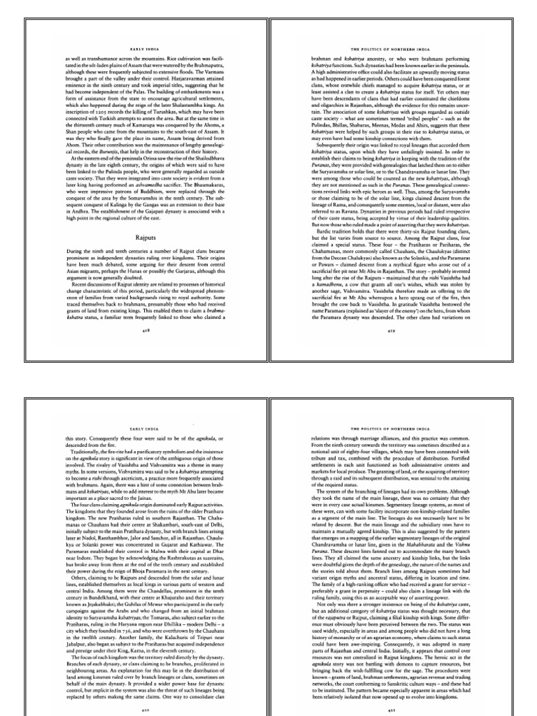 Early Indian Dynasties and Agriculture | PDF