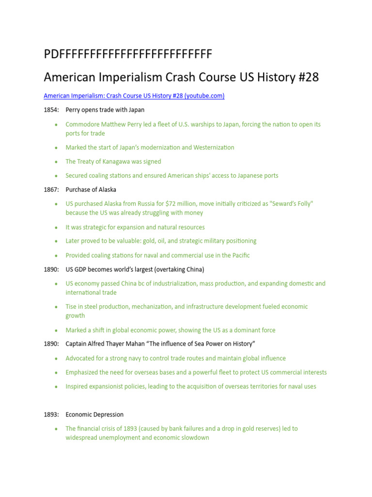 Timeline Crash Course US History | PDF | The United States | Military