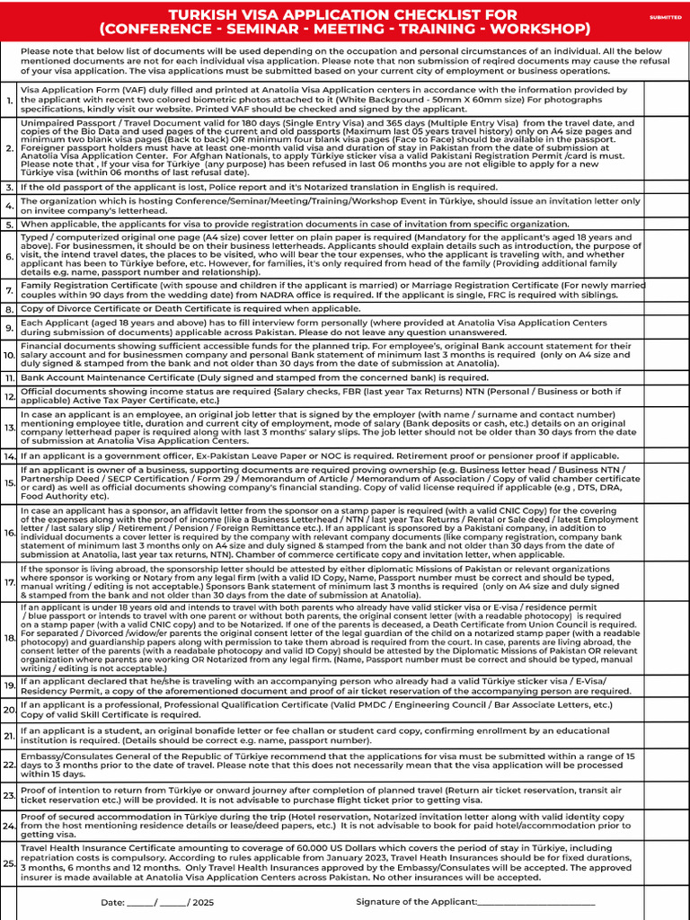 Checklist Form Conference Seminar Meeting | PDF