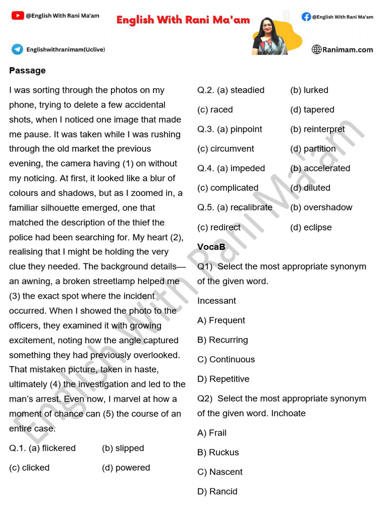 Photo Clue Solves Thief Investigation | PDF