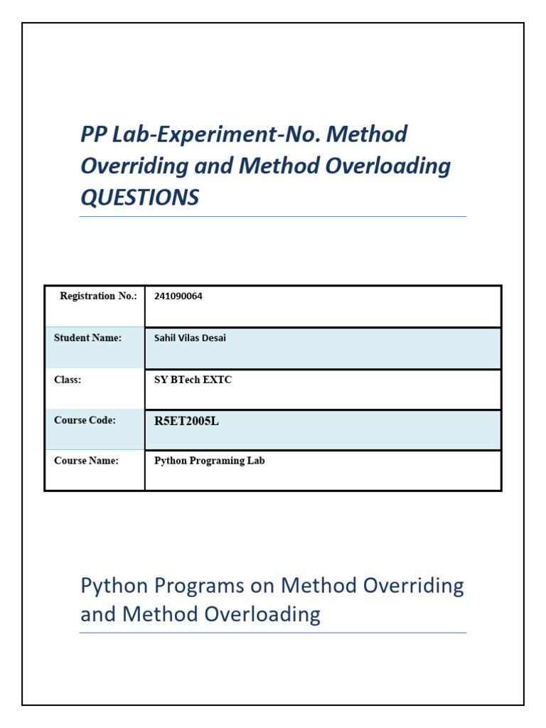 Pplab METOVER | PDF