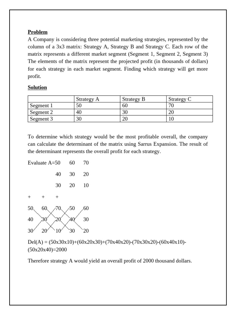 Sarrus Method | PDF | Matrix (Mathematics) | Determinant