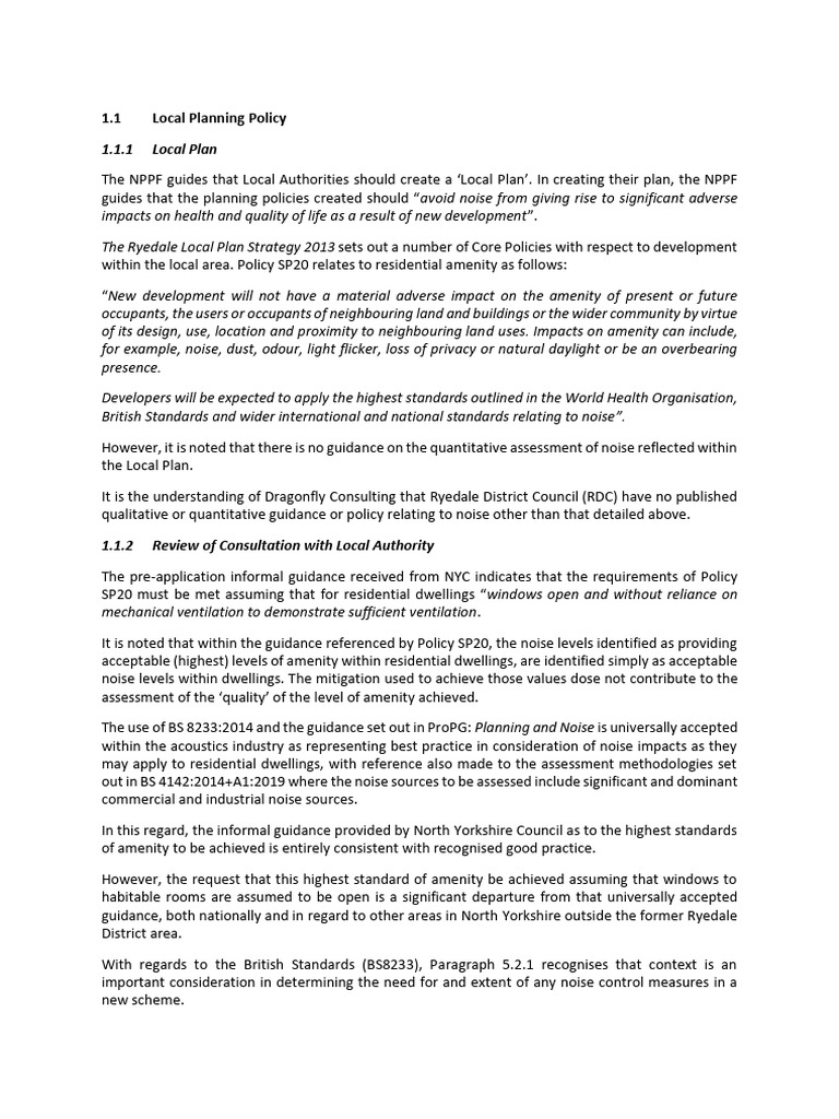 Ryedale District Council Local Planning Policy Review | PDF ...
