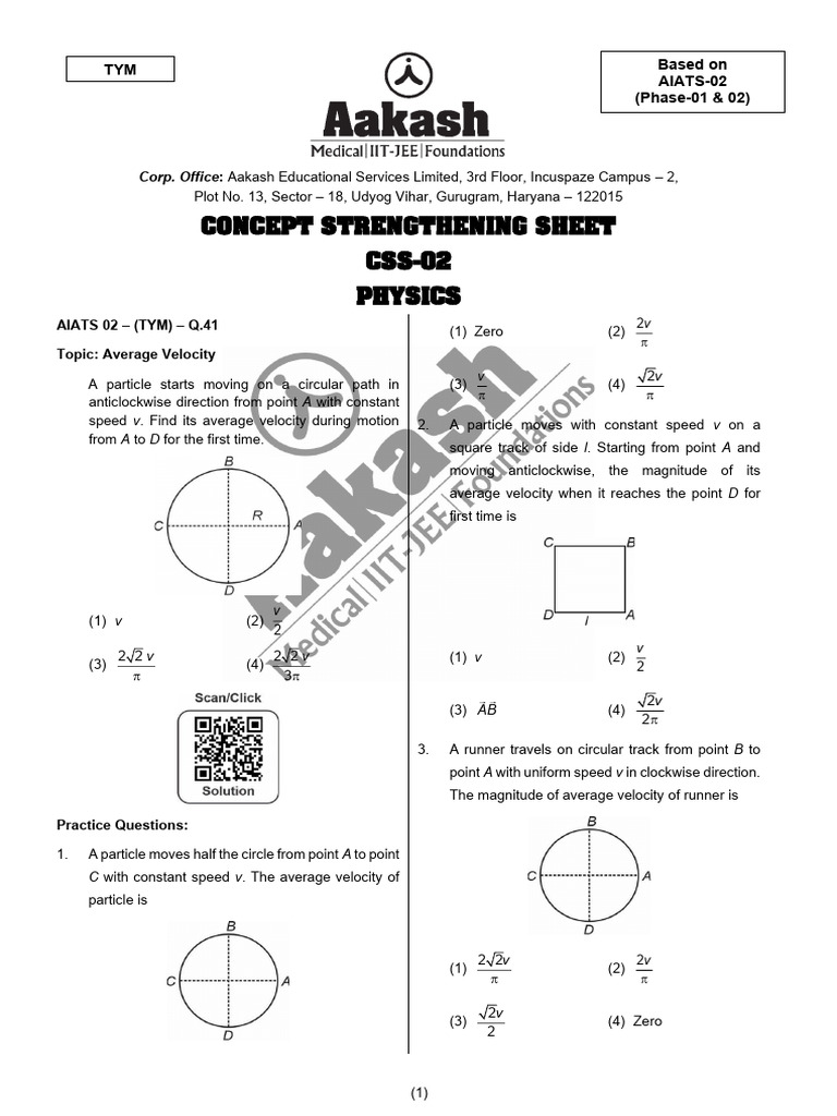 Concept+Strengthening+Sheet+(CSS 02)+Based+on+AIATS 02+(TYM Phase 01+&+02) | PDF | Mitosis | Meiosis