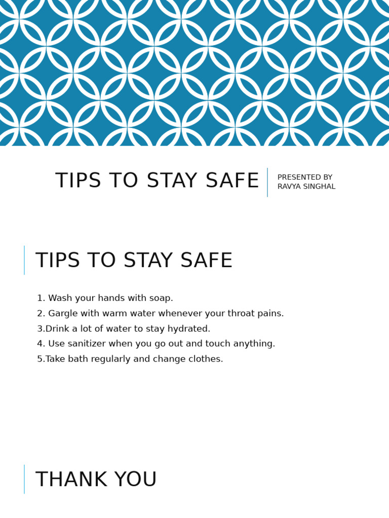 Essential Safety Tips for Health | PDF