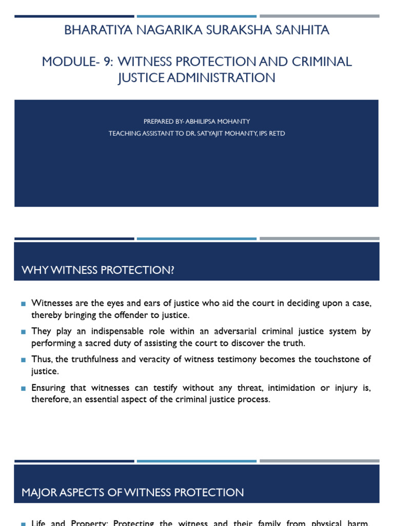 Module-9 Witness Protection | PDF | Perjury | Witness