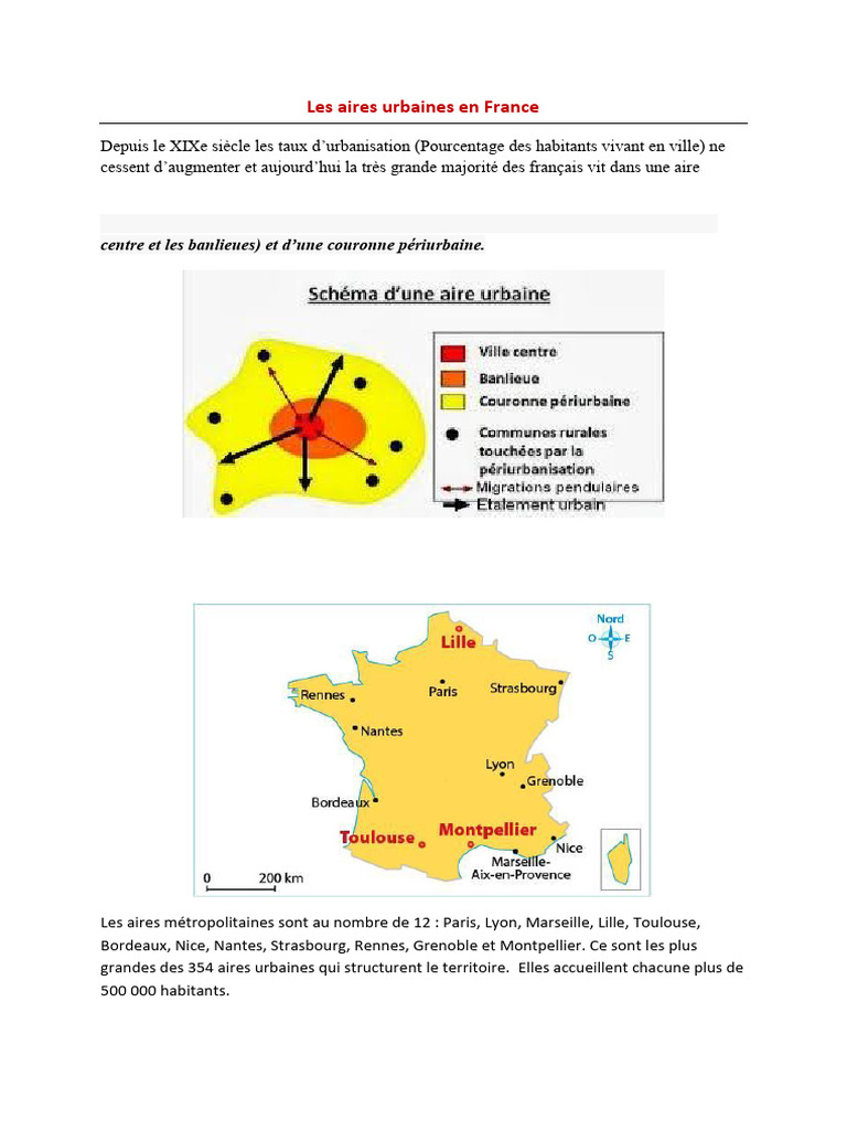 Aires urbaines en France : enjeux et dynamiques | PDF | Paris ...