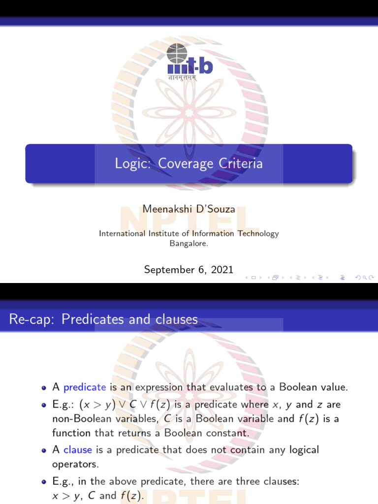logic-coverage-criteria (1) | PDF | Clause | First Order Logic
