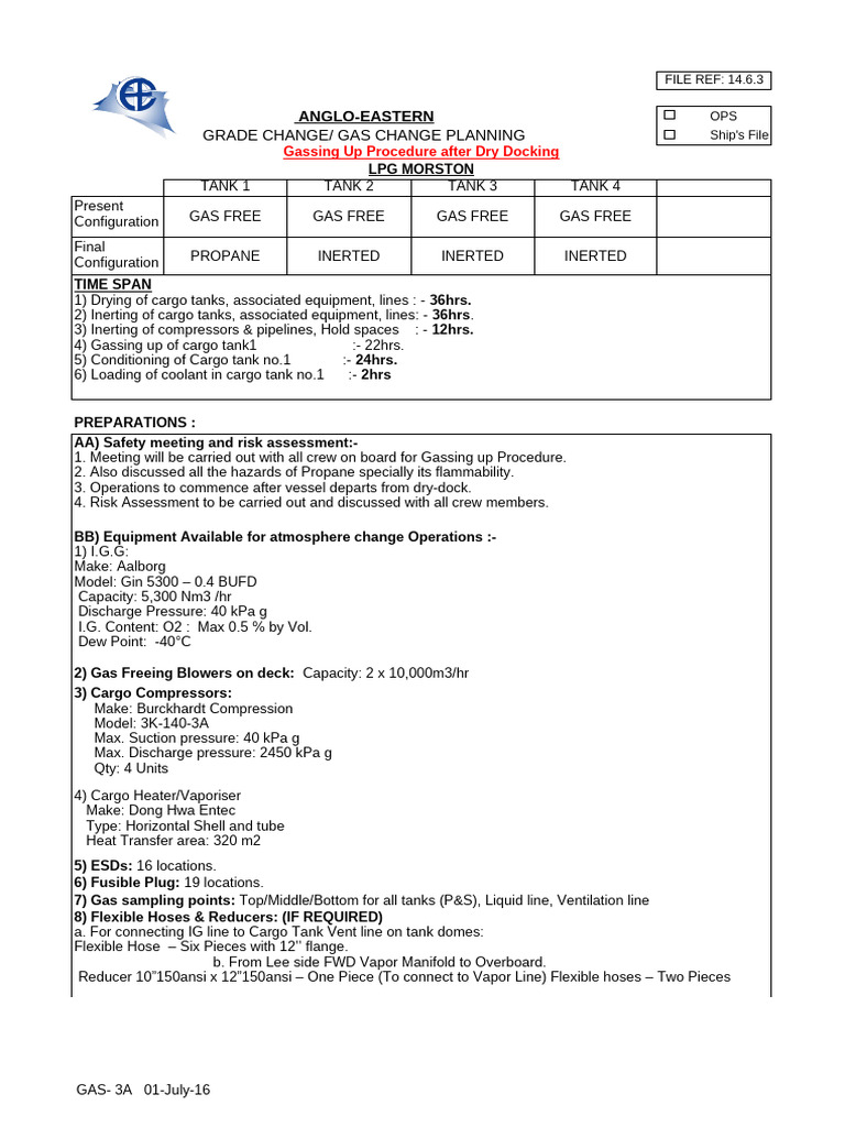 LPG Gassing Up Procedure Overview | PDF | Pump | Mechanical Engineering