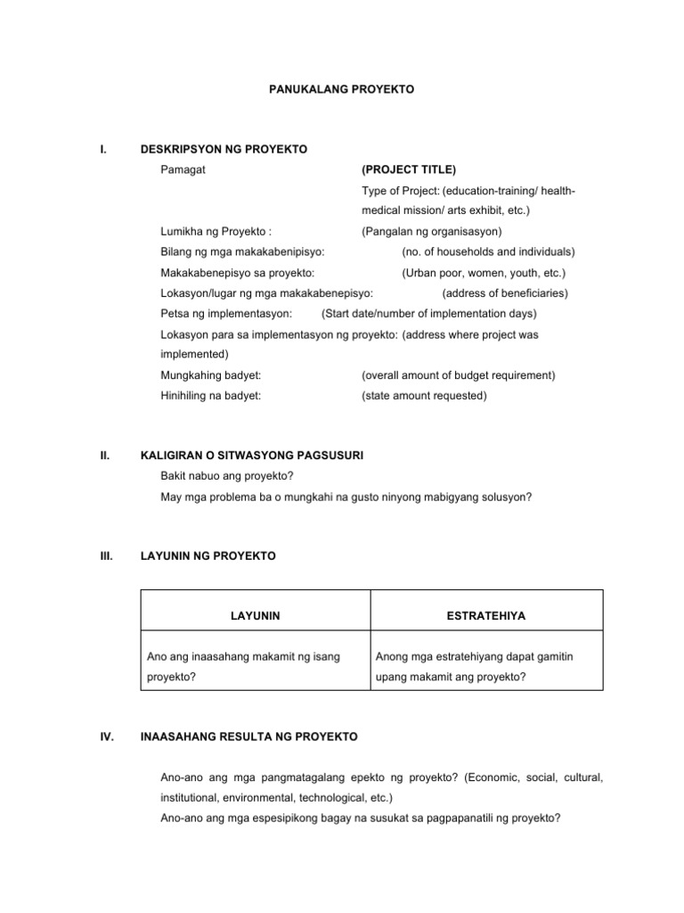 Project Proposal Format 1 | PDF
