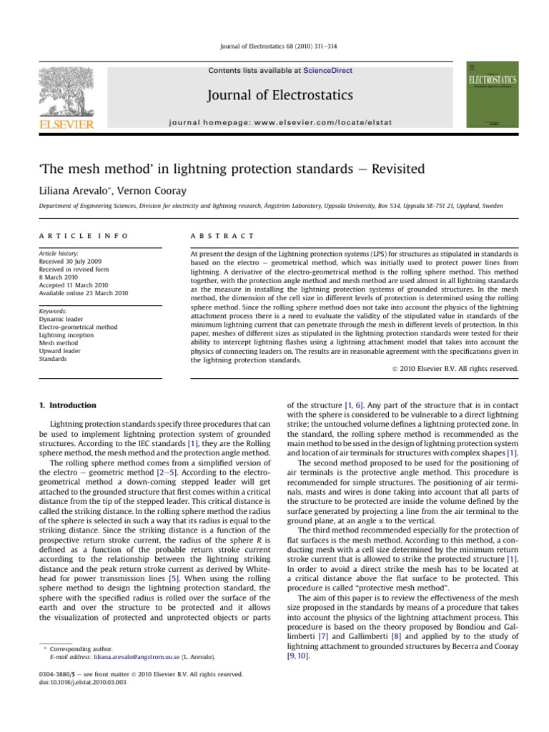Evaluating the Mesh Method in Lightning Protection | PDF | Lightning