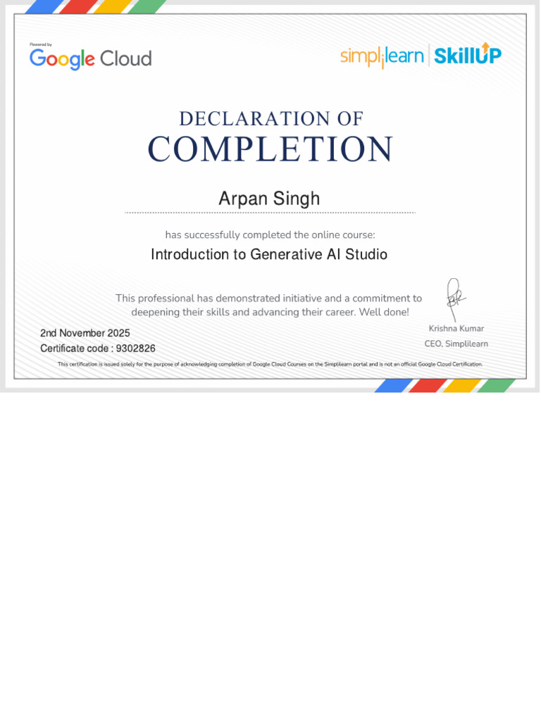 Certificate Google Cloud | PDF
