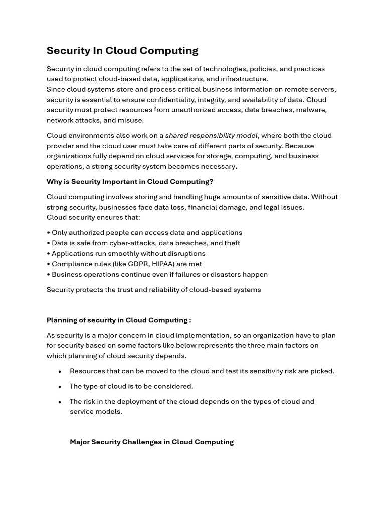 Cloud Computing Security Essentials | PDF | Cloud Computing | Computer ...