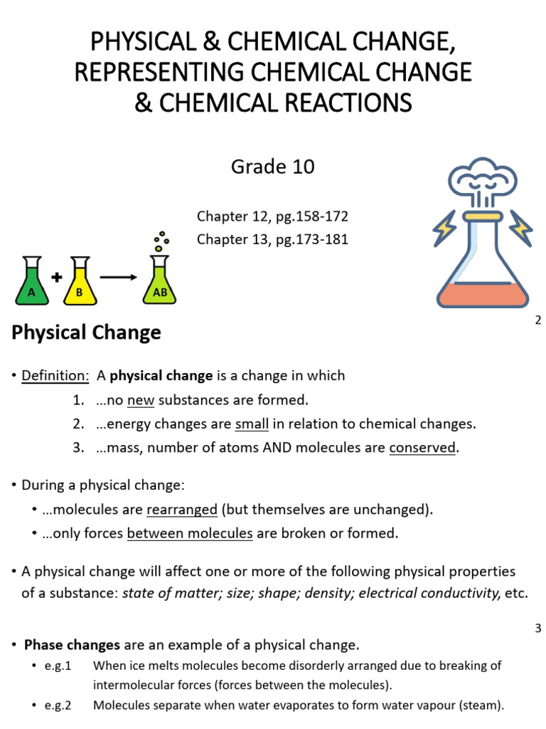 Physical and Chemical Changes Explained | PDF | Salt (Chemistry ...
