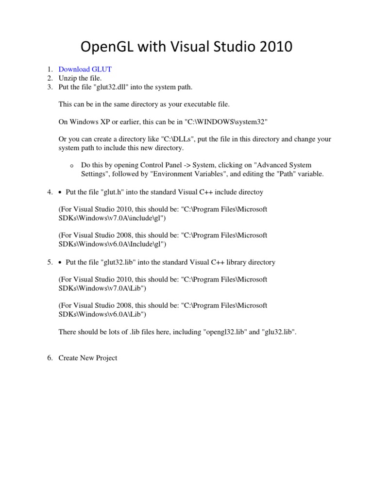 OpenGL With Visual Studio 2010 | PDF | Microsoft Visual Studio | C ...