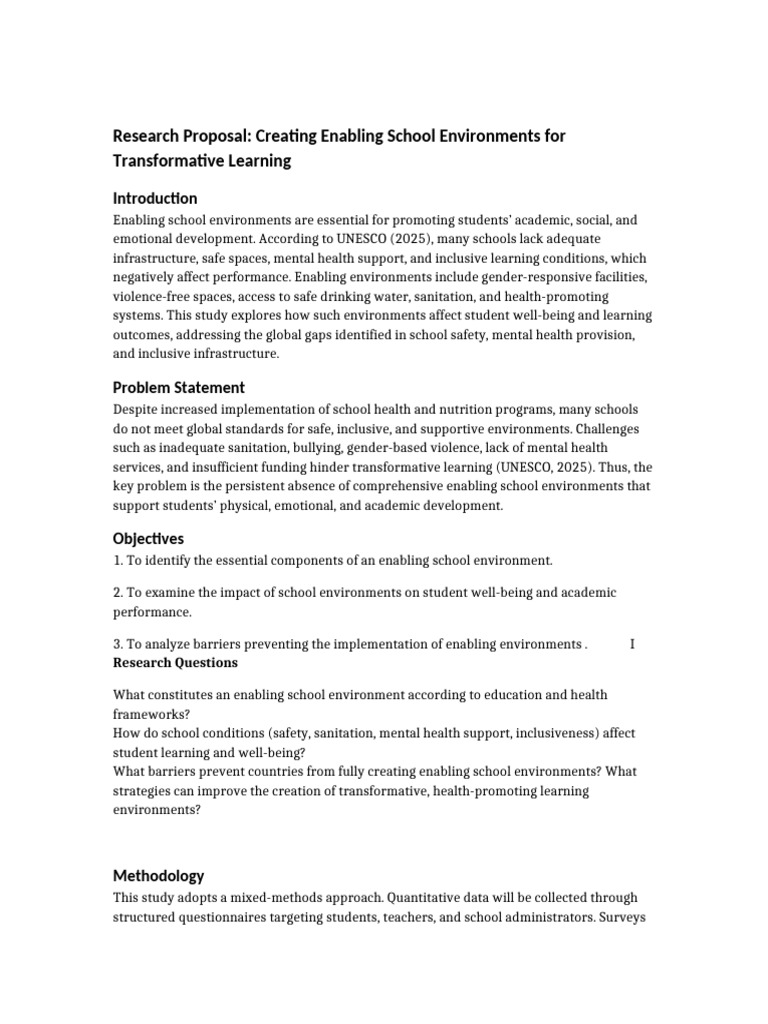 Enabling School Environments for Learning | PDF | Mental Health | Well ...