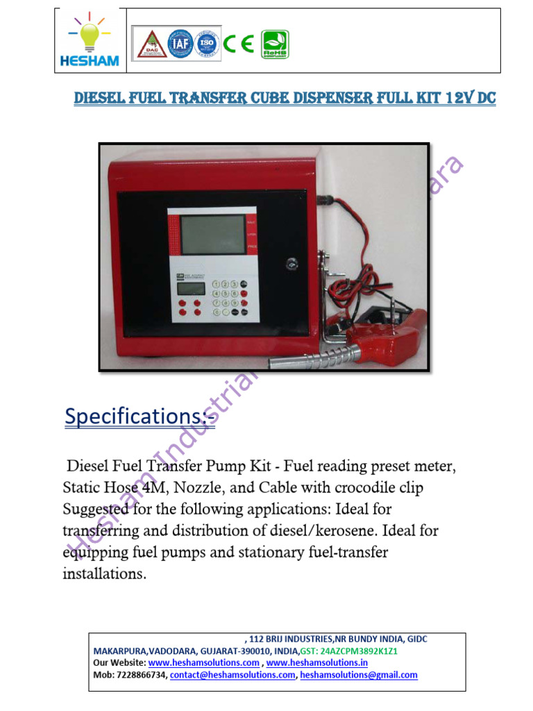 Cube Dispenser Full Kit 12vdc | PDF