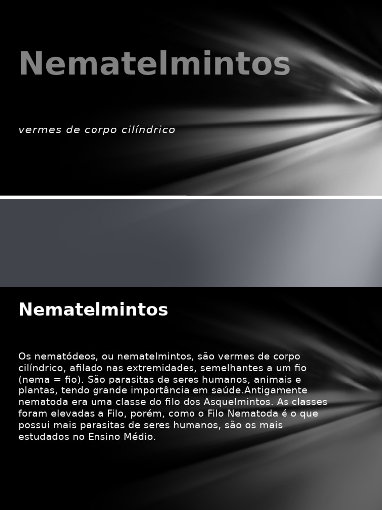 Nematelmintos_julio Silva _ Igor Bezerra | PDF | Nematoda | Biologia