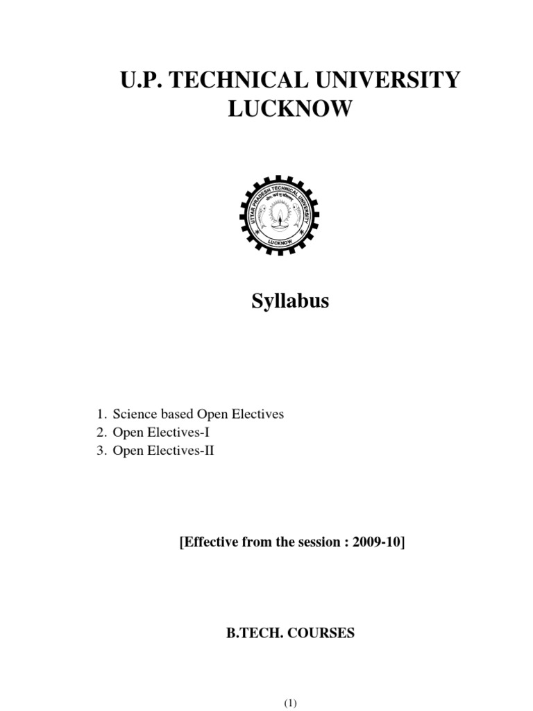 Science Based Open Electives | PDF