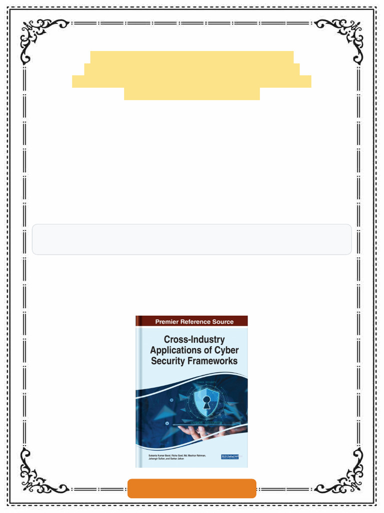 Cross Industry Applications of Cyber Security Frameworks 1st edition by ...