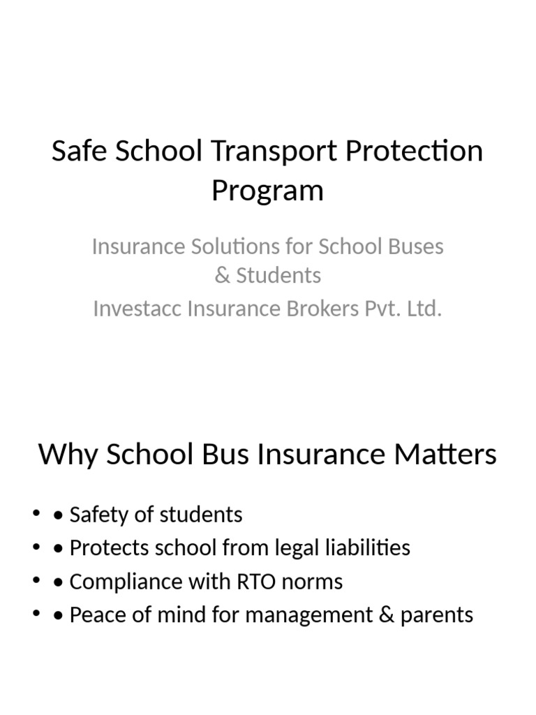 School Bus Insurance Solutions Explained | PDF