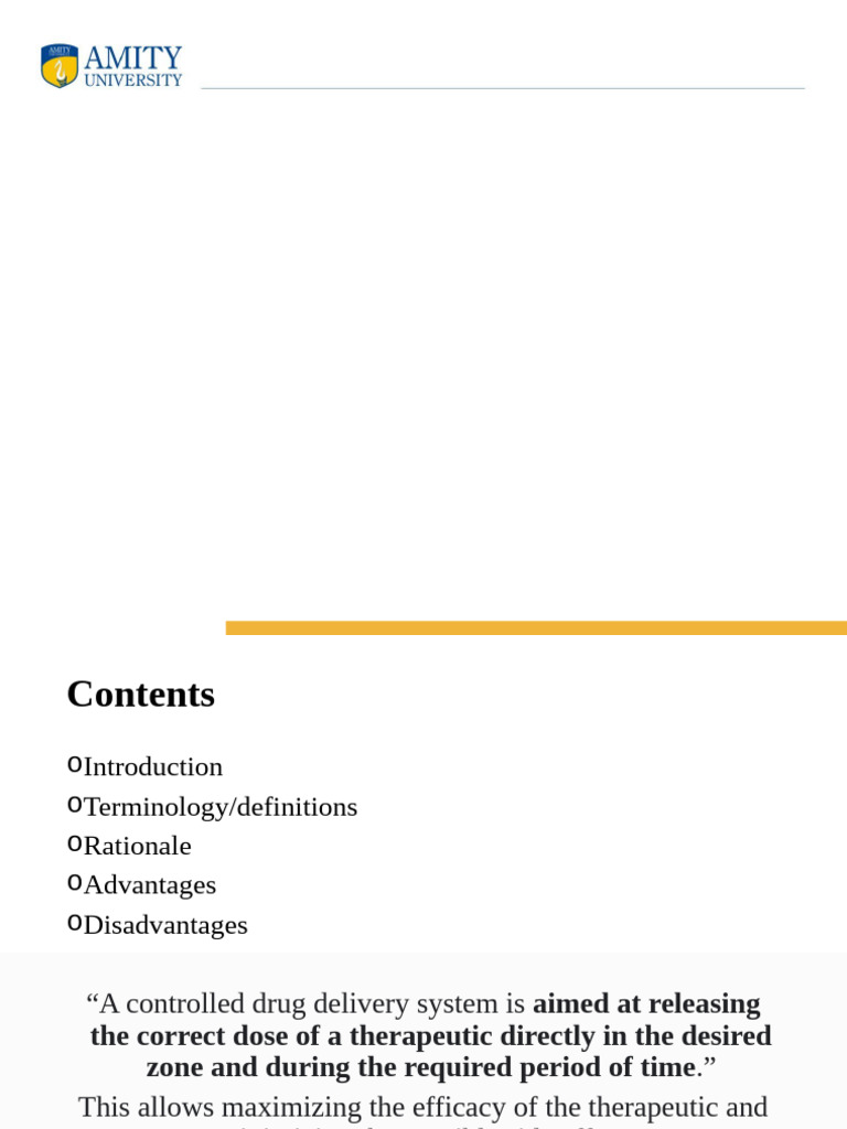 Controlled Drug Delivery Systems Overview | PDF | Solubility | Solvation
