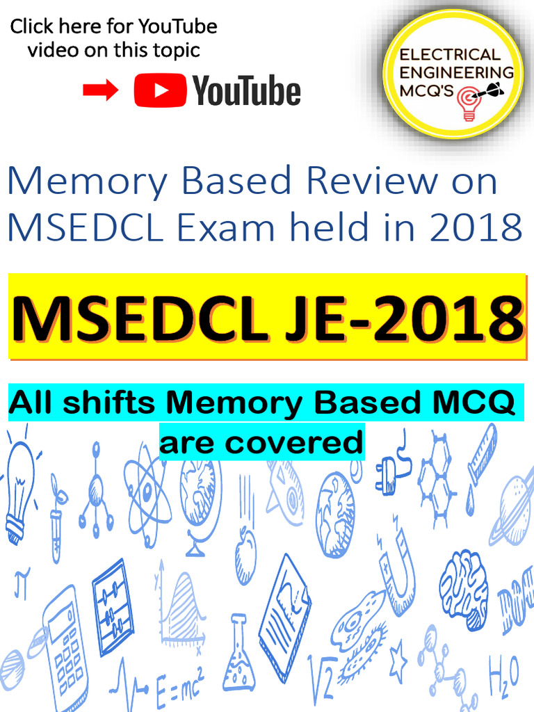 MSEDCL JE 2018 Memory-Based MCQs | PDF | Transformer | Electric Motor