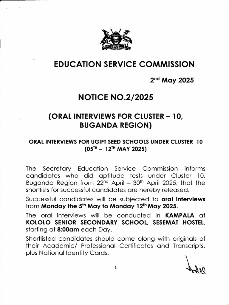 Cluster 10 Oral Interviews Kikamulo Seed SS G1 G2 | PDF