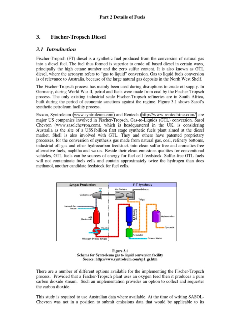 Fischer Tropsch 1 | PDF | Gas To Liquids | Diesel Fuel