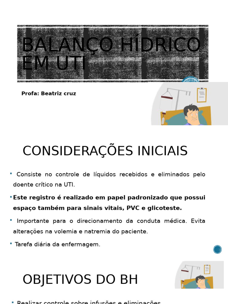 AULA 9 - BALANÃ_O HÃ_DRICO | PDF | Unidade de Tratamento Intensivo (UTI ...