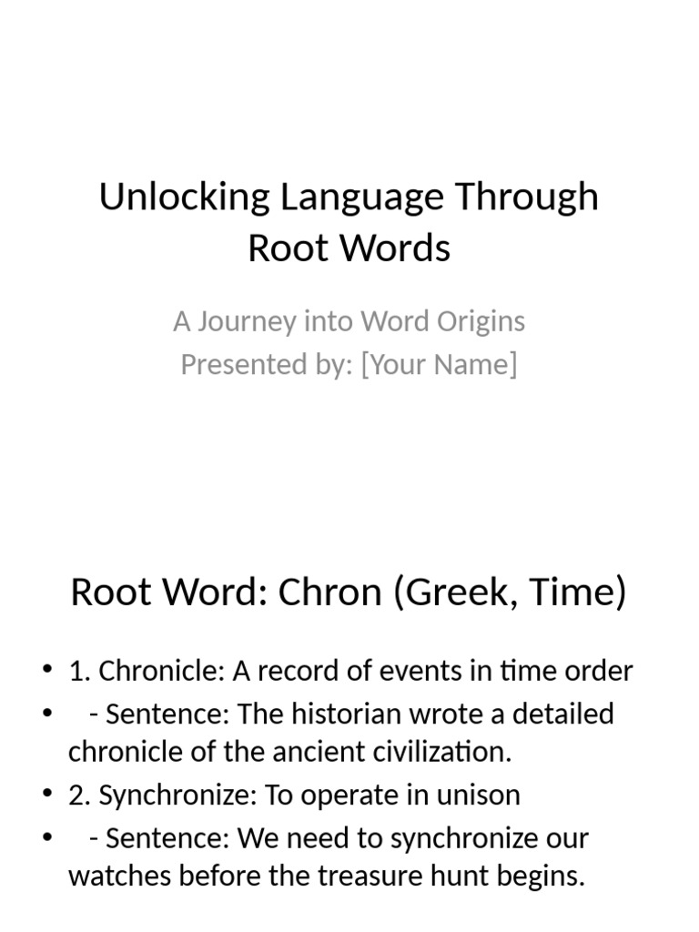Root Words Presentation | PDF