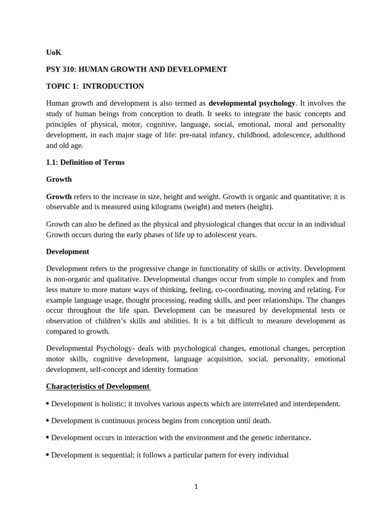 Human Growth and Development Overview | PDF | Dominance (Genetics ...