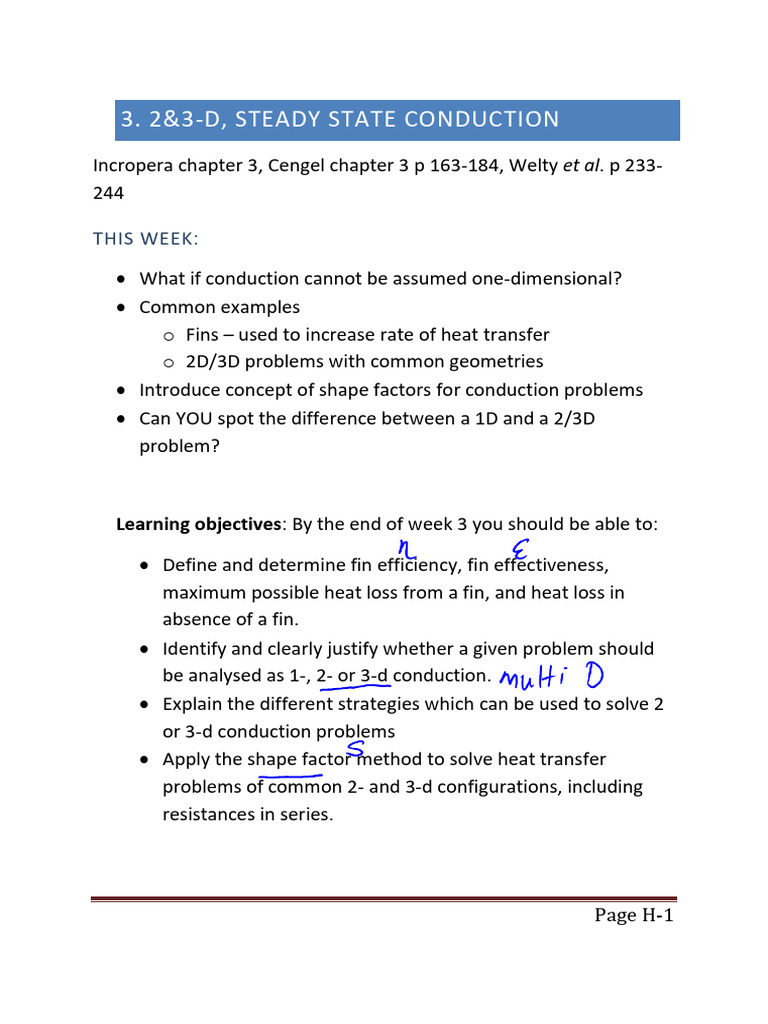 2n3 D Steady State Conduction - Annotate | PDF | Heat Transfer ...