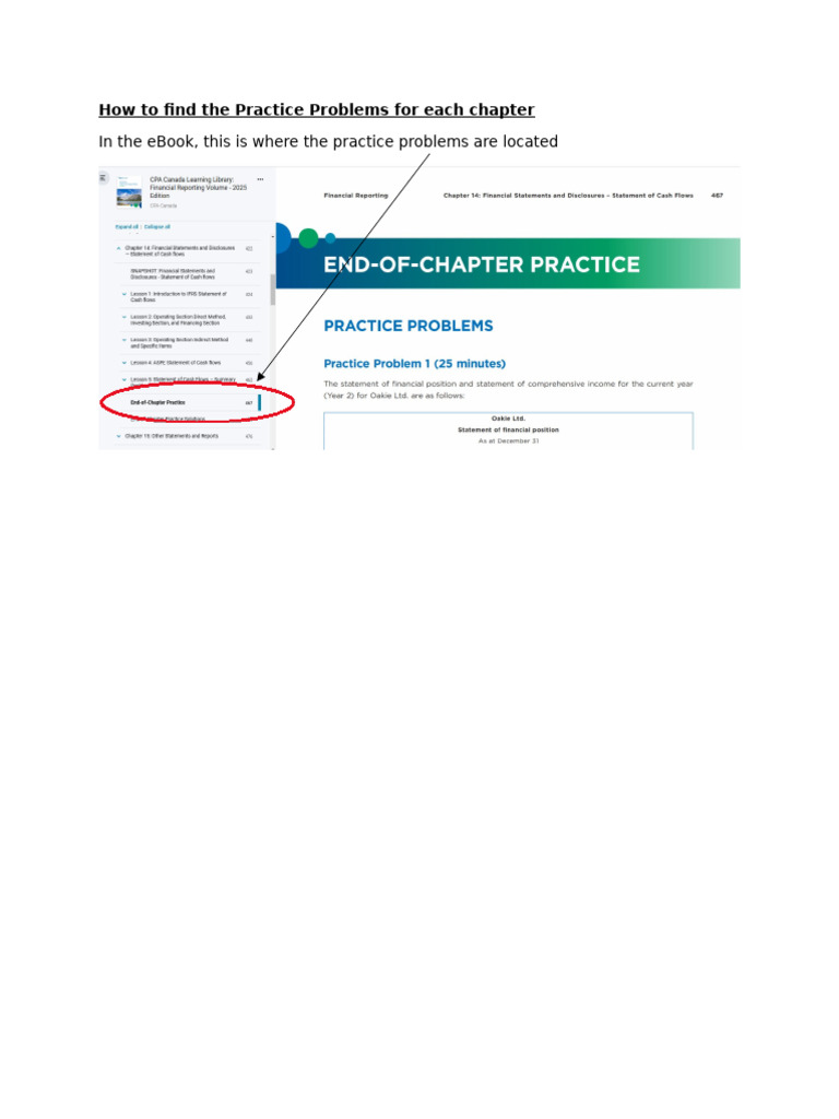 How To Find The Practice Problems For Each Chapter | PDF