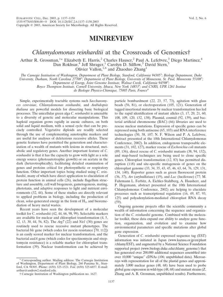 Chlamydomonus Reproduction | PDF | Gene | Dna Sequencing