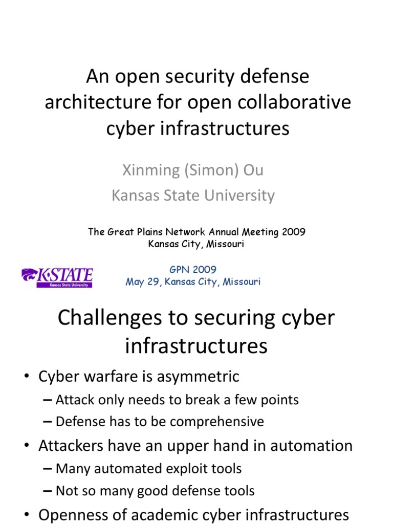 An Open Security Defense Architecture For Open Collaborative Cyber ...