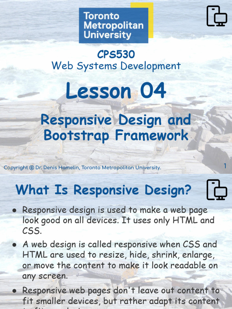 04 _ Responsive Design and Bootstrap Framework | PDF | Bootstrap (Front ...