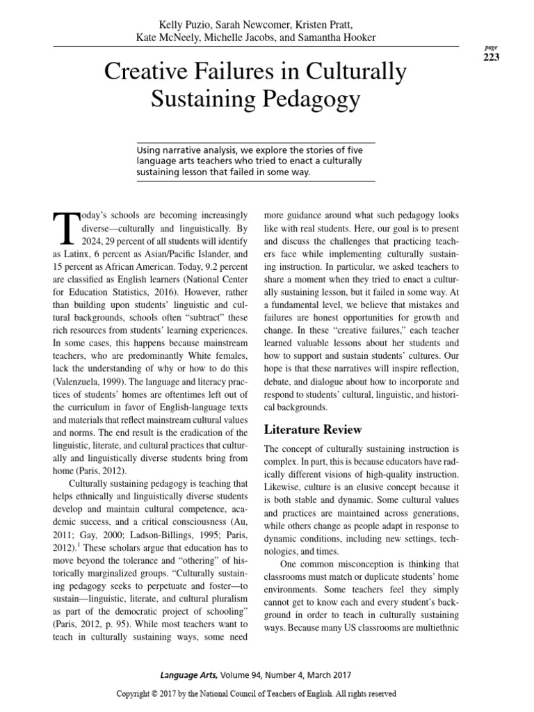 4 Creative Failures | PDF | Teachers | Pedagogy