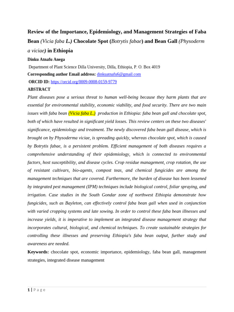 Review of the Importance, Epidemiology, and Management Strategies of ...