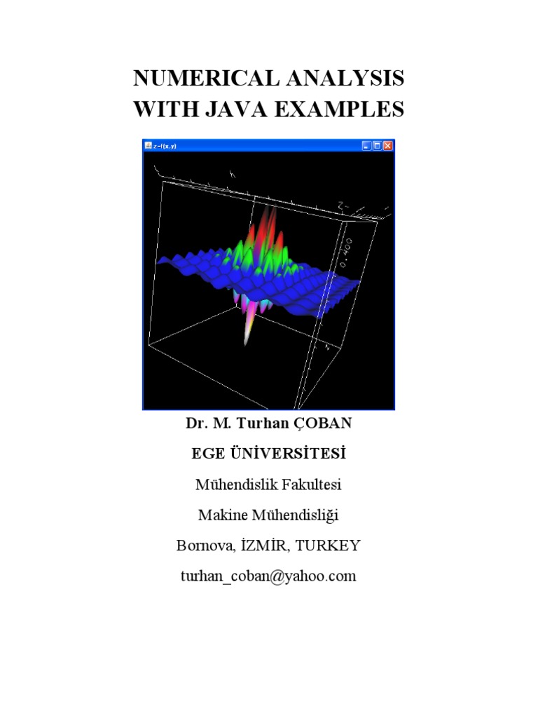 M Turhan Numerical Analysis With Java Examples | PDF | Class (Computer ...