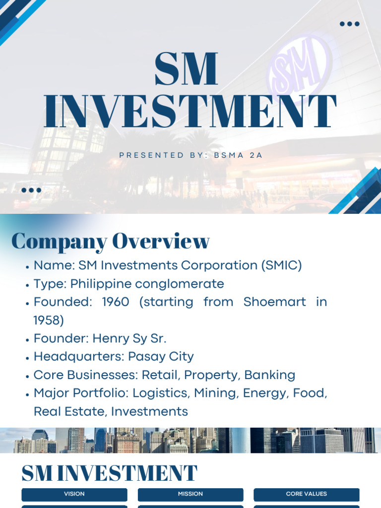 Overview of SM Investments Corporation | PDF | Business