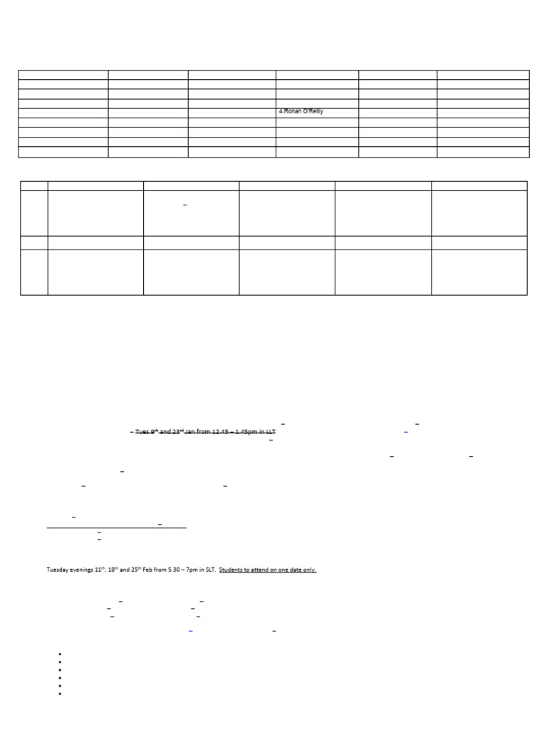 4th Year Hilary Timetable 2025 | PDF | Dentistry | Medicine