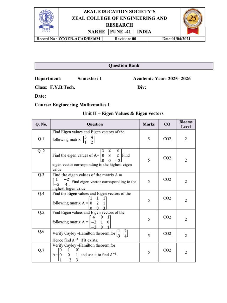 Unit 2 Question Bank (1) | PDF