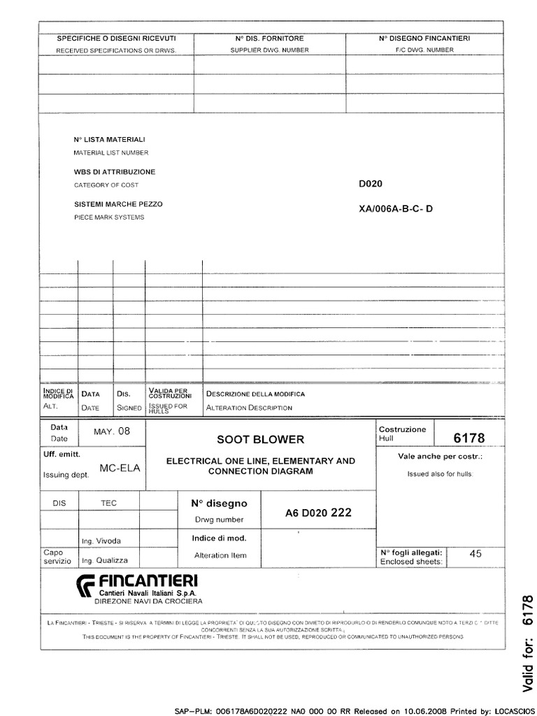 006178a6d020222 - 00 - Soot Blower Electrical One Line, Element | PDF