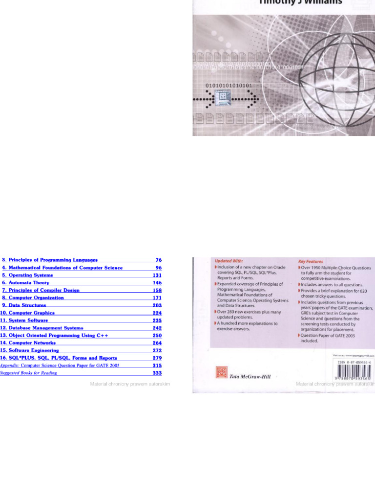 MCQs in Computer Science 2nd Ed by Timothy J Williams-Bklt | PDF