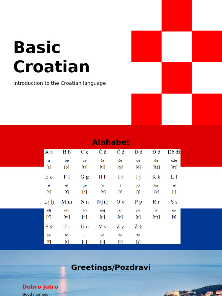 Introduction to Basic Croatian (2) | PDF