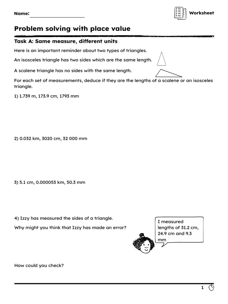 13 - Problem Solving - Worksheet | PDF