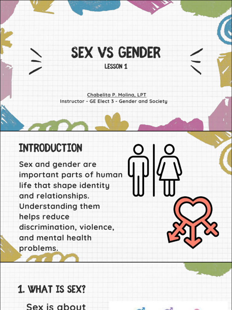 Lesson 1 (Defining Sex and Gender) | PDF | Estrogen | Puberty