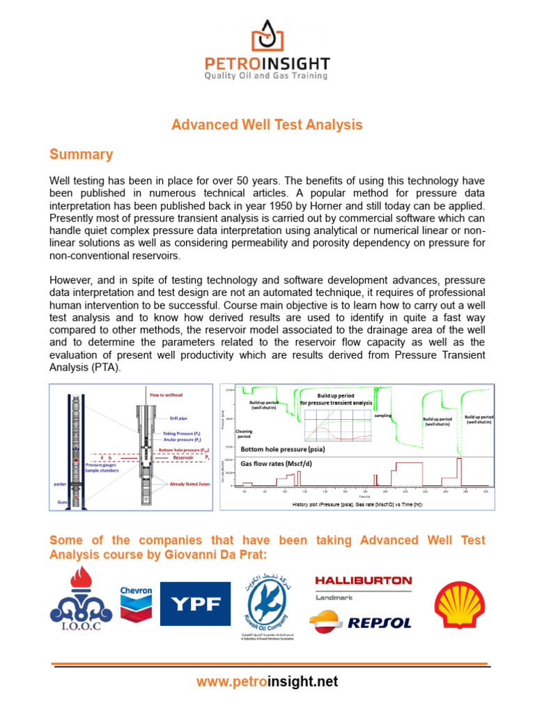 Advanced Well Test Analysis Course | PDF | Petroleum Reservoir | Pressure