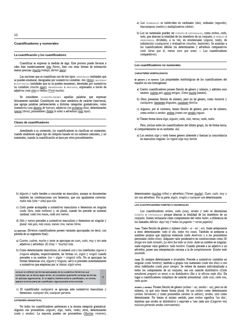 Cap 12 Nueva Gramática | PDF | Género gramatical | Adjetivo